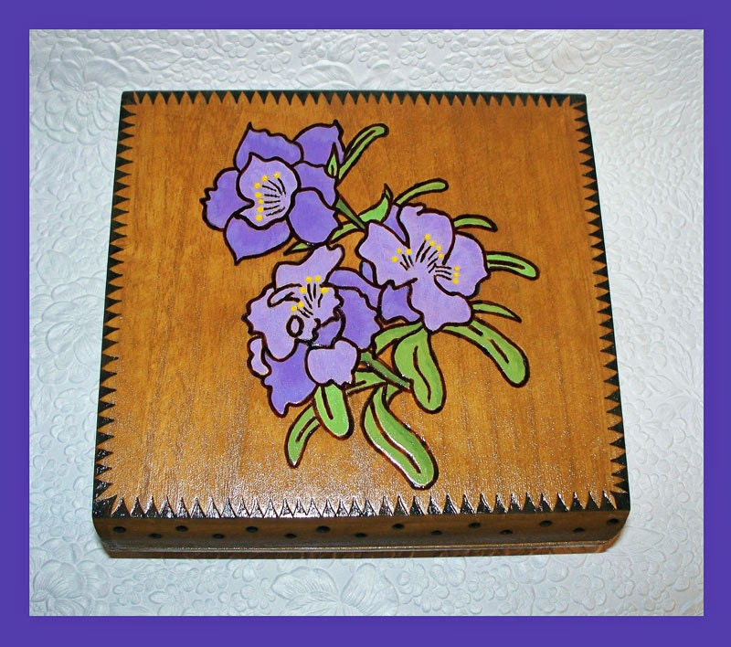 Floral Jewelry Box Lavender Flowers | Etsy