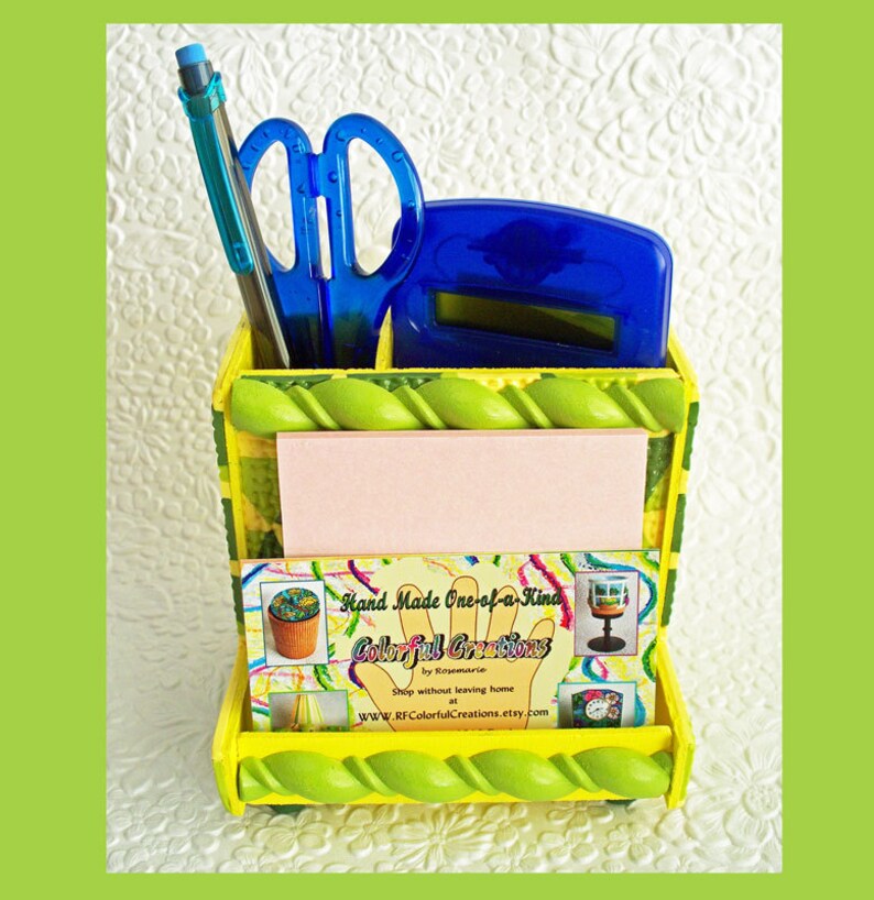 Diamond Desk Organizer Polymer Clay Design with accessories - Etsy.de