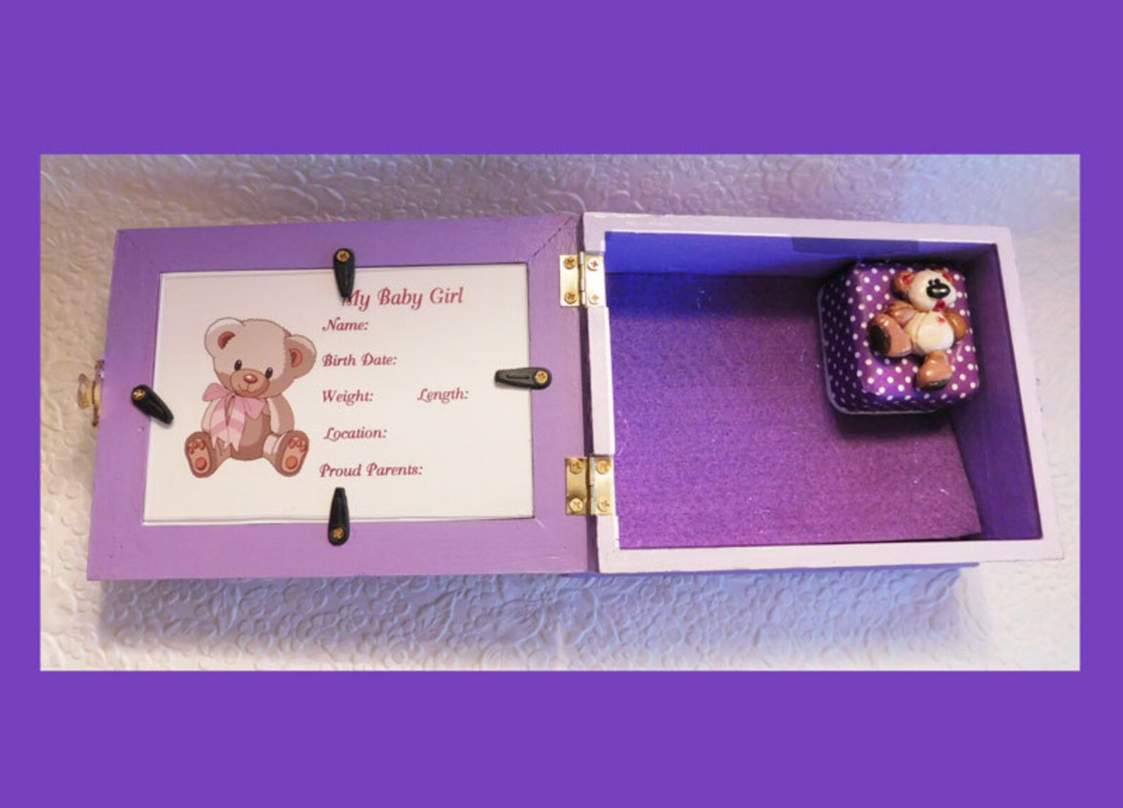Baby Girl Music Memory Box 2 Keepsake Box Plays Lullaby - Etsy
