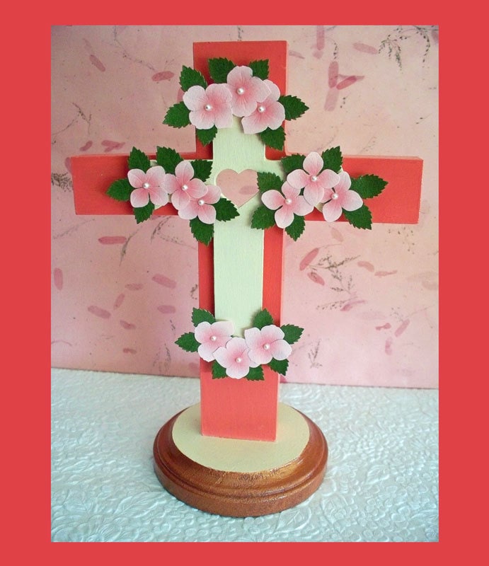 Corral Sunset Floral Table Cross - Etsy