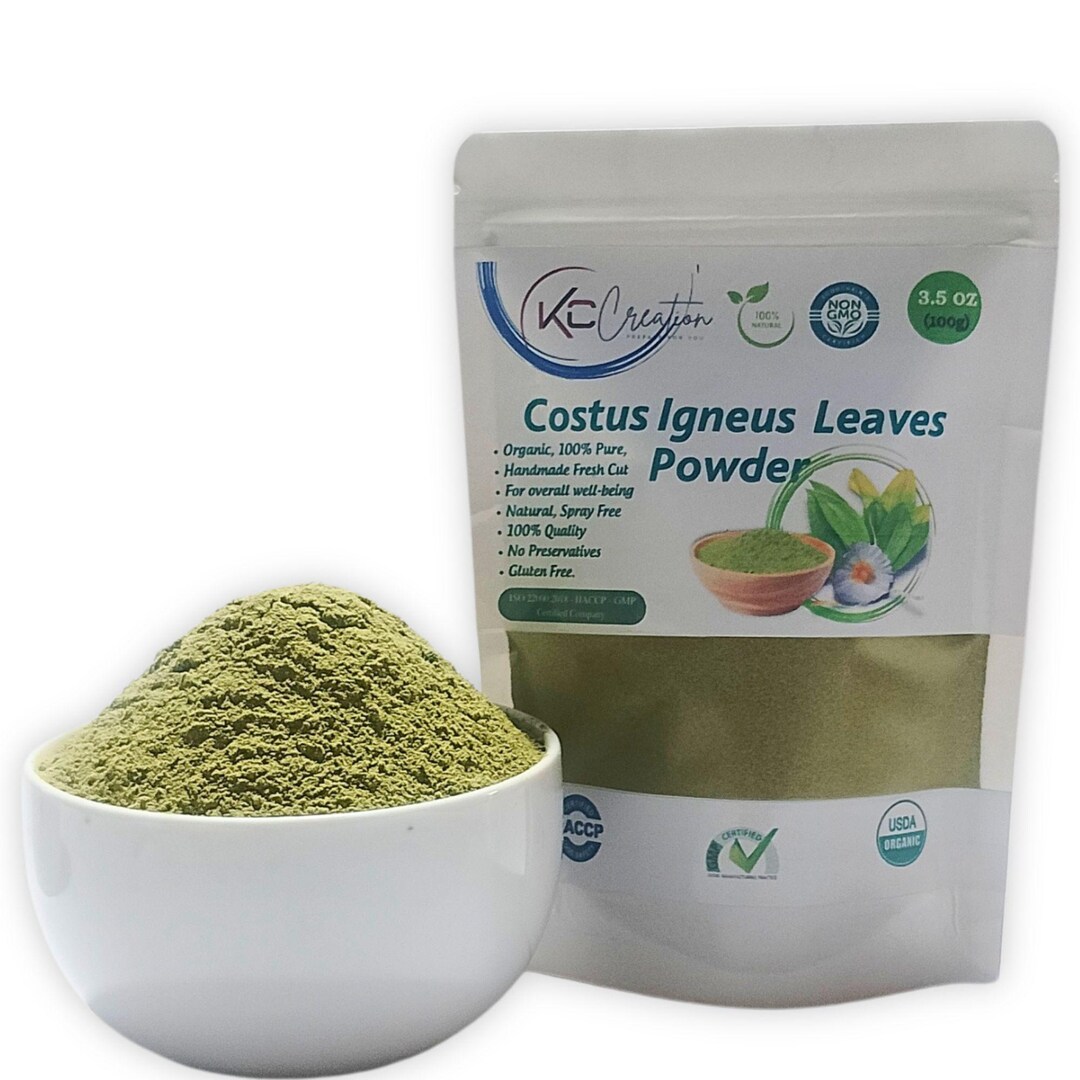 Insulin Plant Powder Pure Costus Leaf Powder (costus Igneus) 100% ...