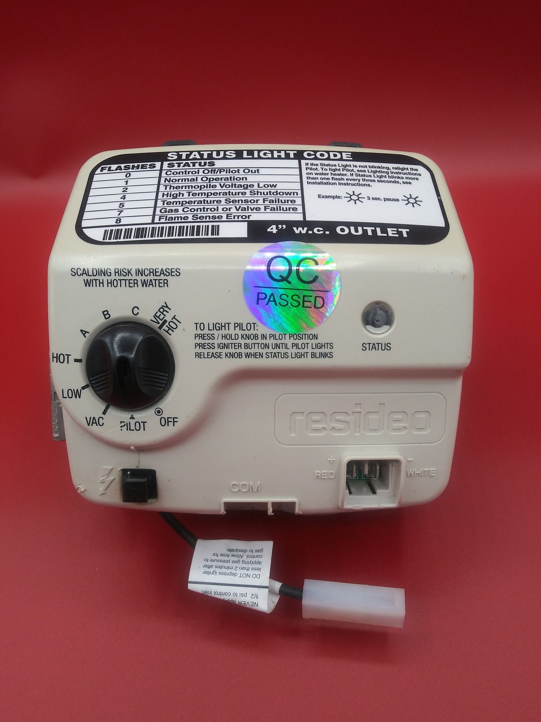 WV8840B1141 Honeywell Water Heater Gas Valve for Natural Gas (used ...