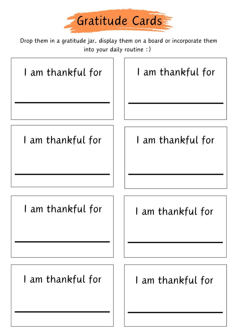 Gratitude Jar Label, Gratitude Cards Printable, Thankfulness ...