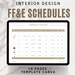 Interior Design Furniture, Fixtures and Finishes Schedule Template ...