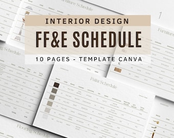 FF&E Schedule Interior Design Furniture, Fixtures and Finishes Schedule ...