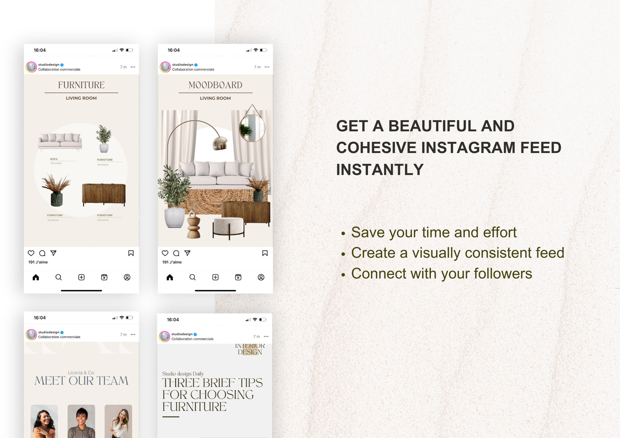 60 Interior Design Instagram Post Templates, Interior Decoration Posts ...