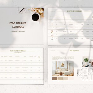 Interior Design Furniture, Moodboard and FF&E, Interior Design Template ...