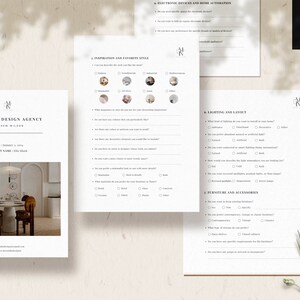 Interior Designer Client Questionnaire Template | Onboarding Questions ...