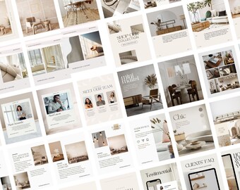 Interior Design Instagram Post Templates, Interior Decoration Posts and ...