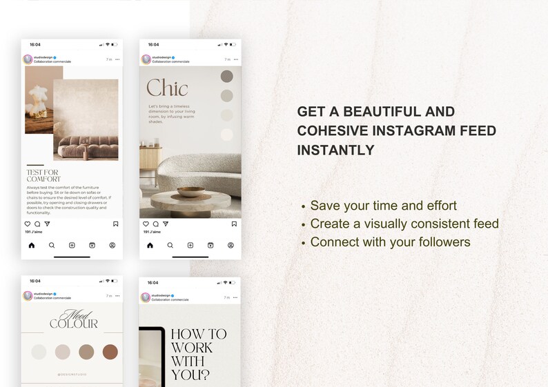 120 Interior Design Instagram Post Templates, Interior Decoration Posts ...