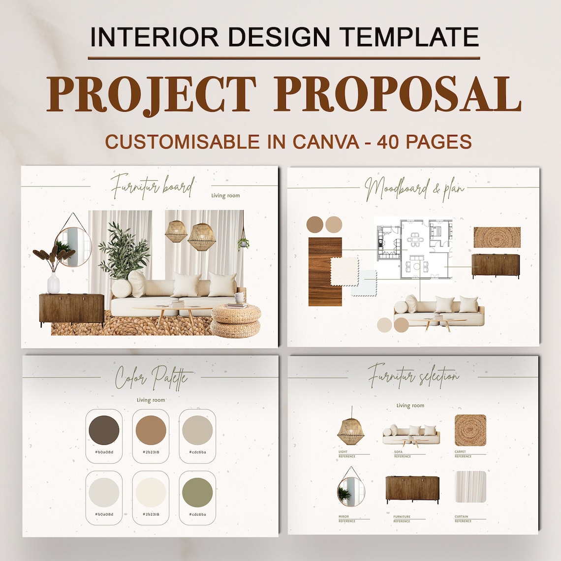 Interior Design Template, Project Proposal, Client Presentation ...