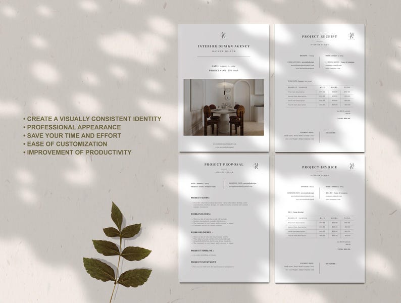 Interior Design Forms Contract Canva | Interior Designer Bundle ...