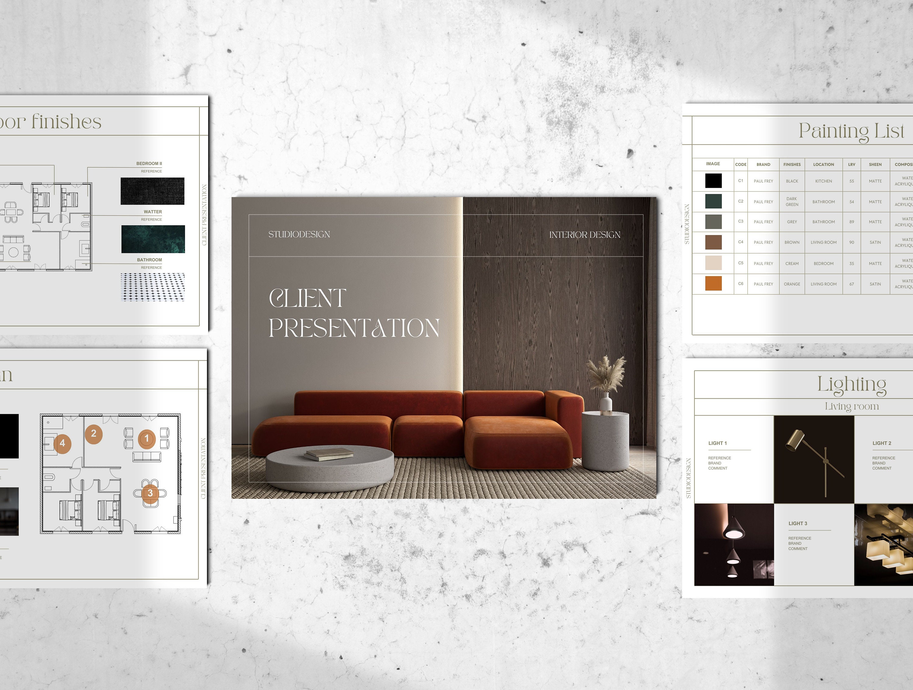 Interior Design Template, Interior Decoration Client Presentation ...