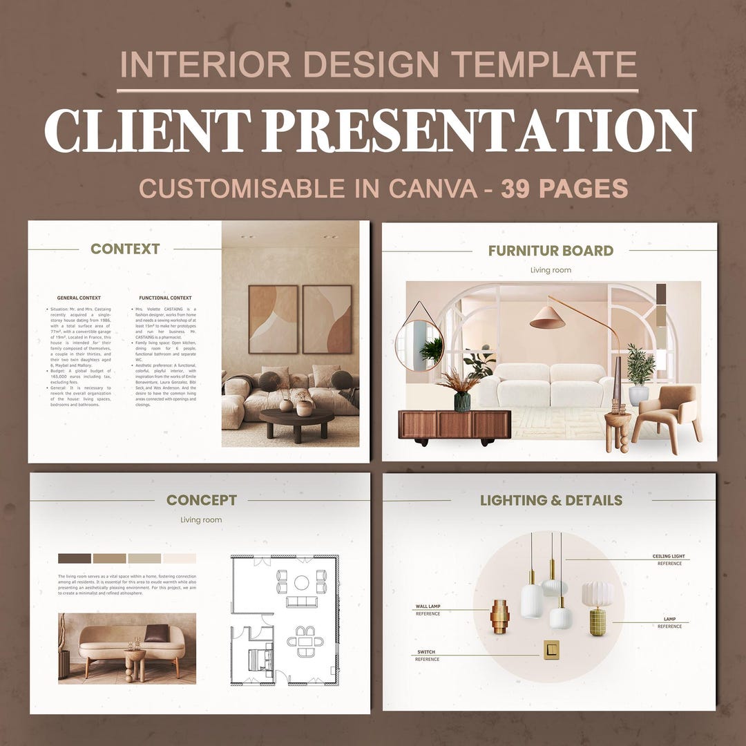 Interior Design Template, Project Proposal, Client Presentation ...