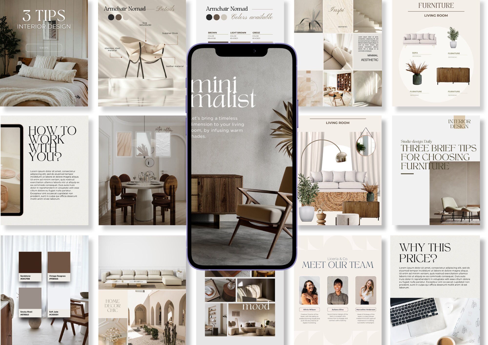 60 Interior Design Instagram Post Templates, Interior Decoration Posts ...