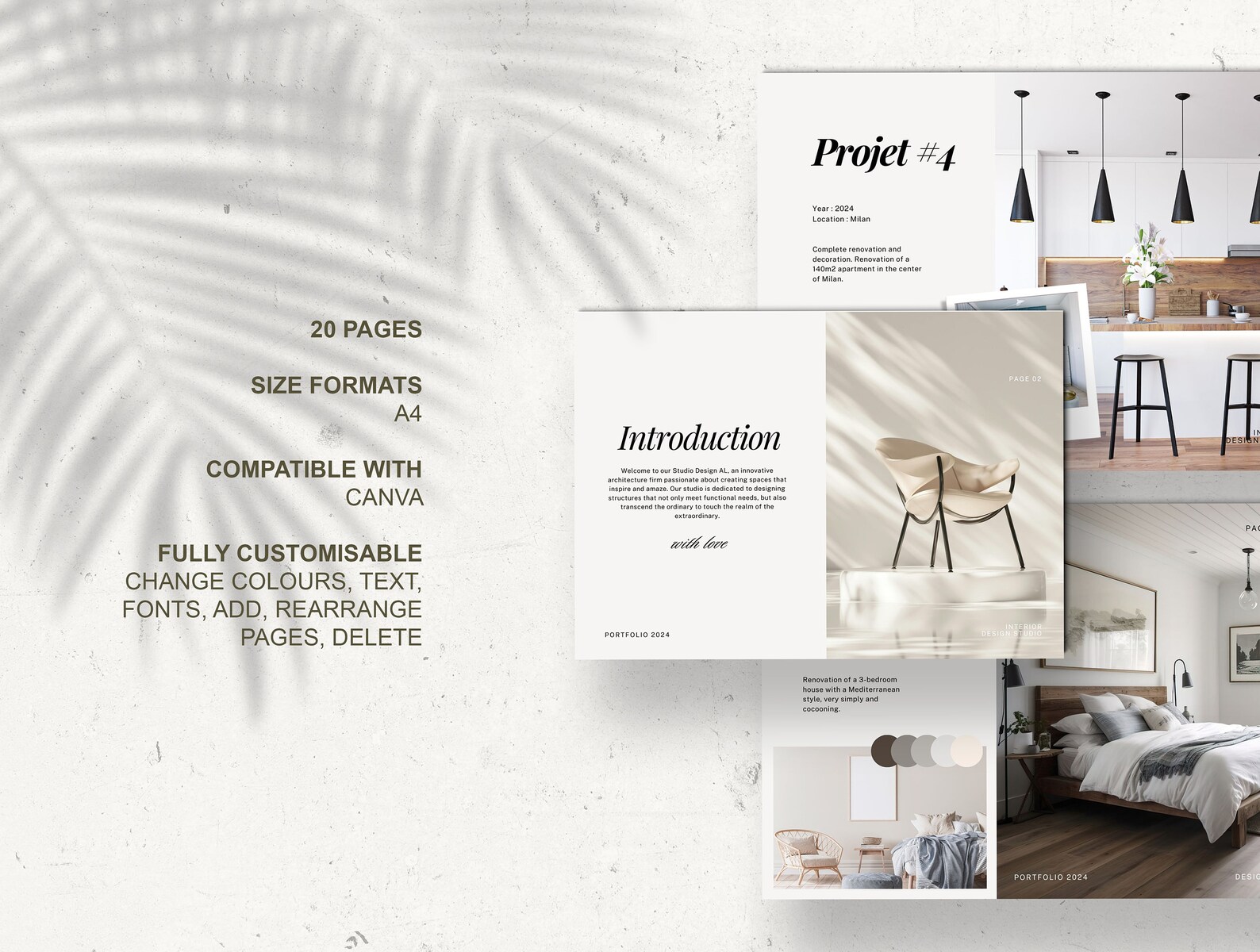 Interior Design Lookbook Template, Canva Magazine Template, Portfolio ...