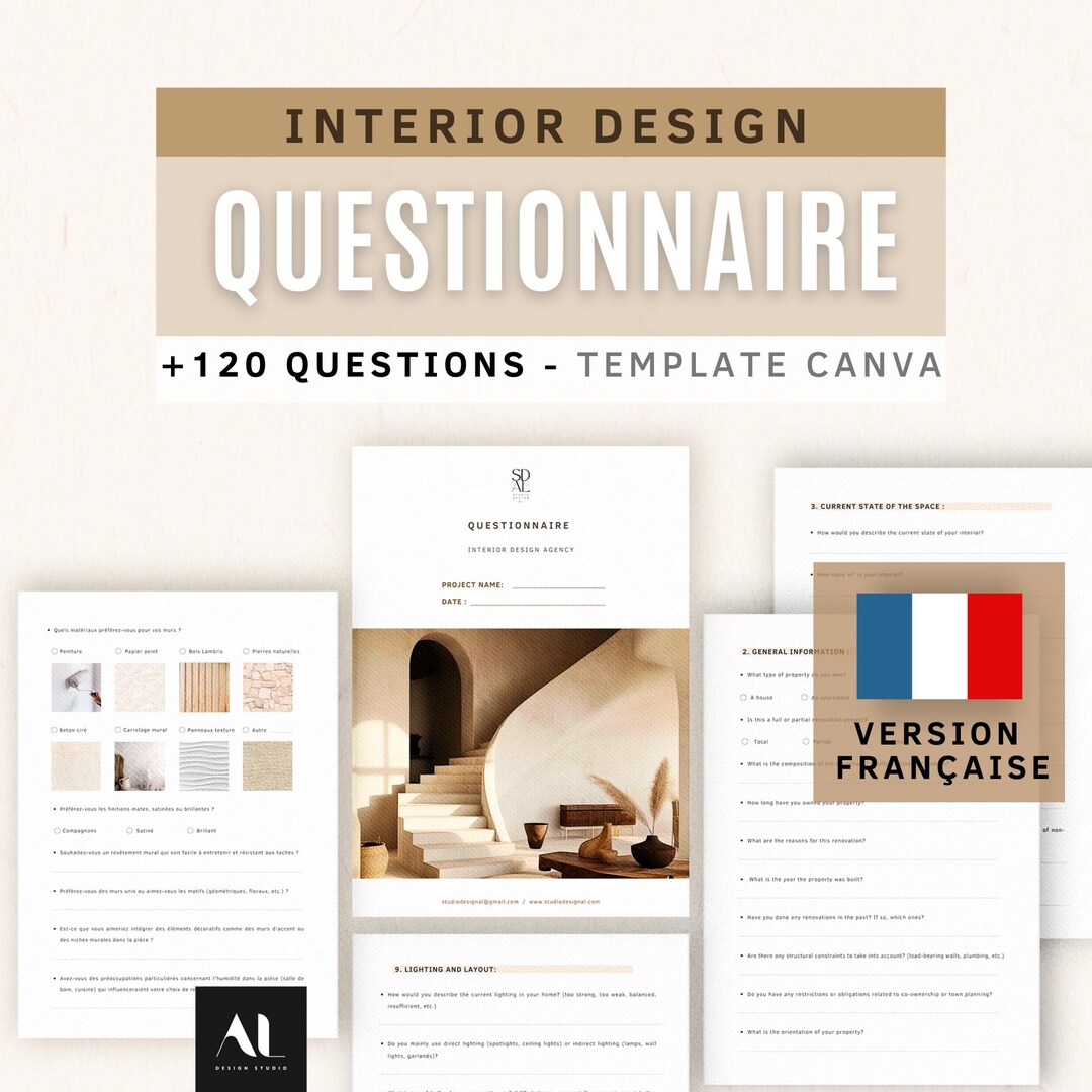 Interior Designer Client Questionnaire Template | Onboarding Questions ...