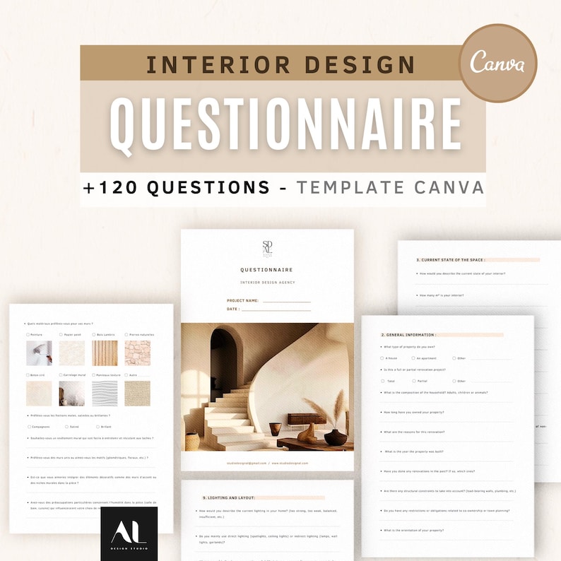 Interior Designer Client Questionnaire Template | Onboarding Questions ...