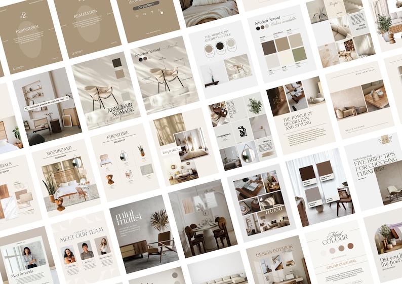 120 Interior Design Instagram Post Templates, Interior Decoration Posts ...