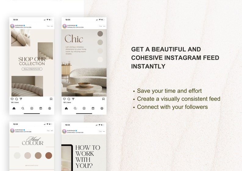 Interior Design Instagram Post Templates, Interior Decoration Posts and ...