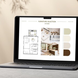 Interior Design Furniture, Moodboard and FF&E, Interior Design Template ...