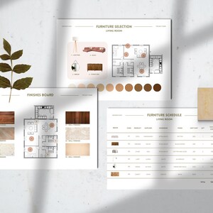 Interior Design Furniture, Moodboard and FF&E, Interior Design Template ...