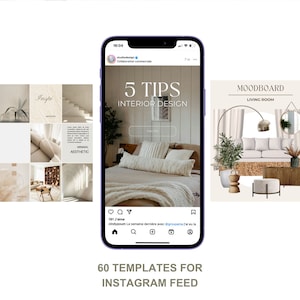 120 Interior Design Instagram Post Templates, Interior Decoration Posts ...