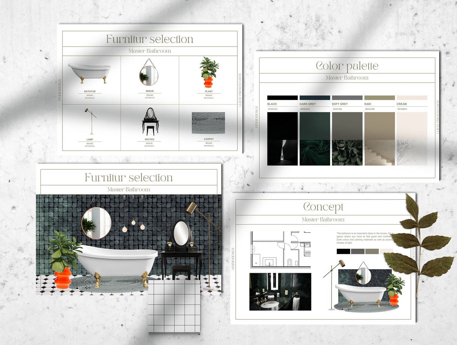 Interior Design Template, Interior Decoration Client Presentation ...