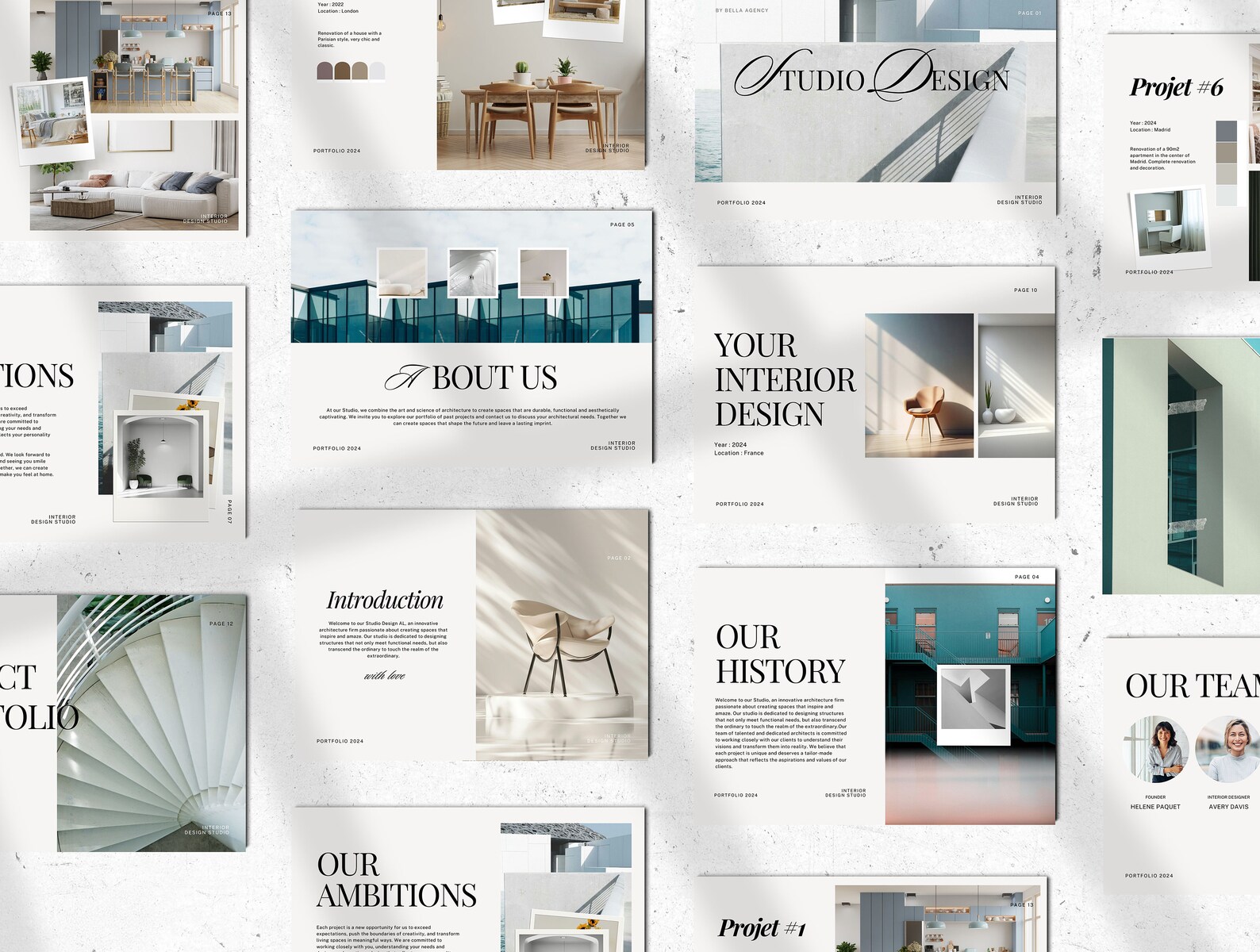 Interior Design Lookbook Template, Canva Magazine Template, Portfolio ...