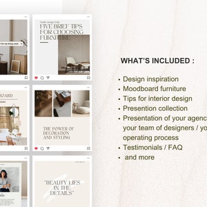 120 Interior Design Instagram Post Templates, Interior Decoration Posts ...