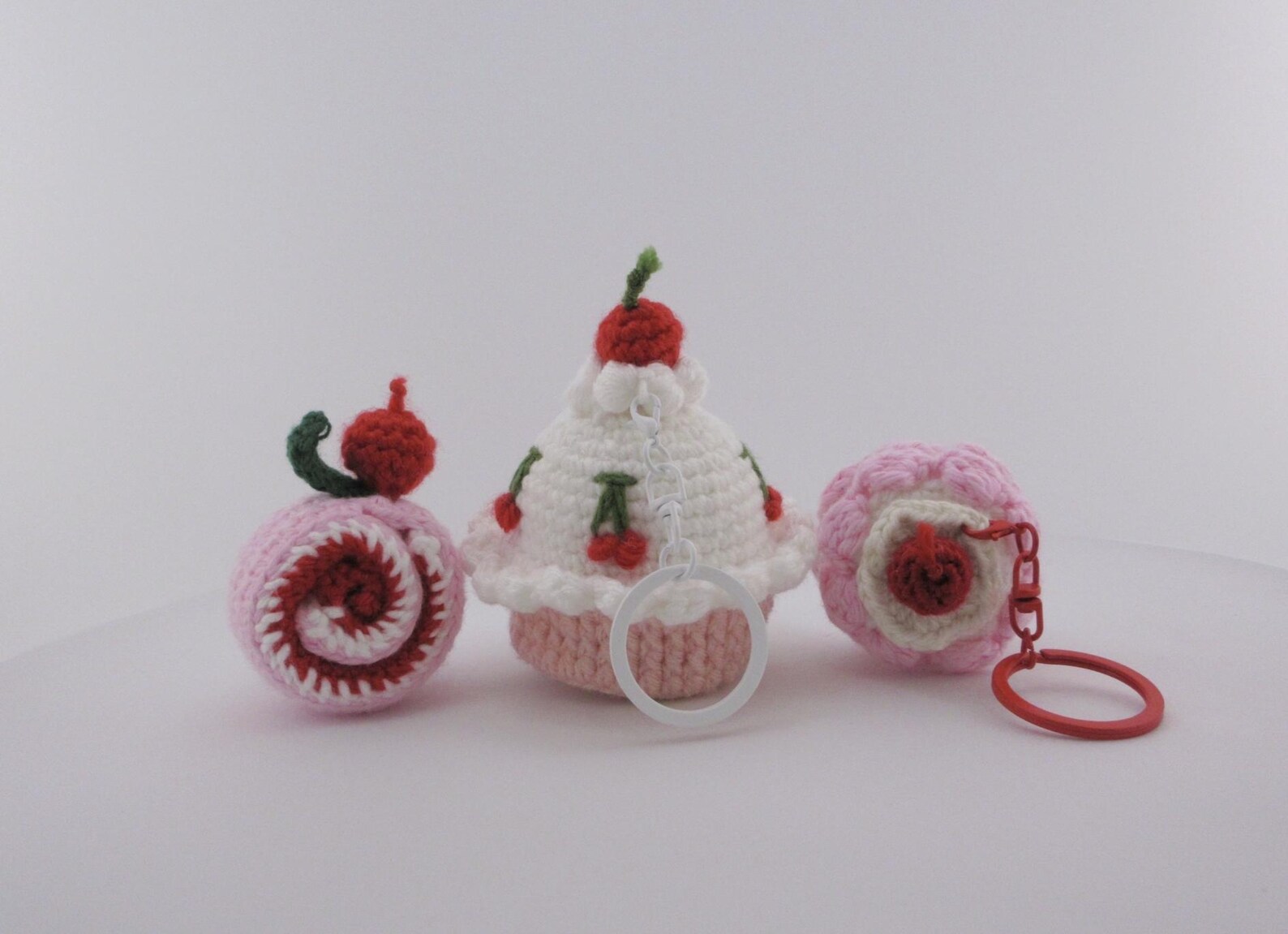Handmade Crochet Cupcake and Cake Keychains - Etsy