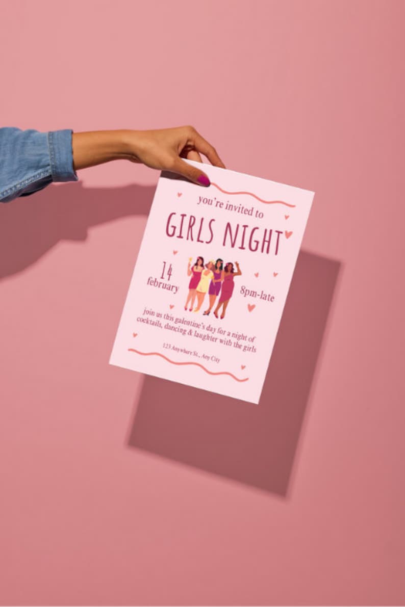 Girls Night Template - Etsy
