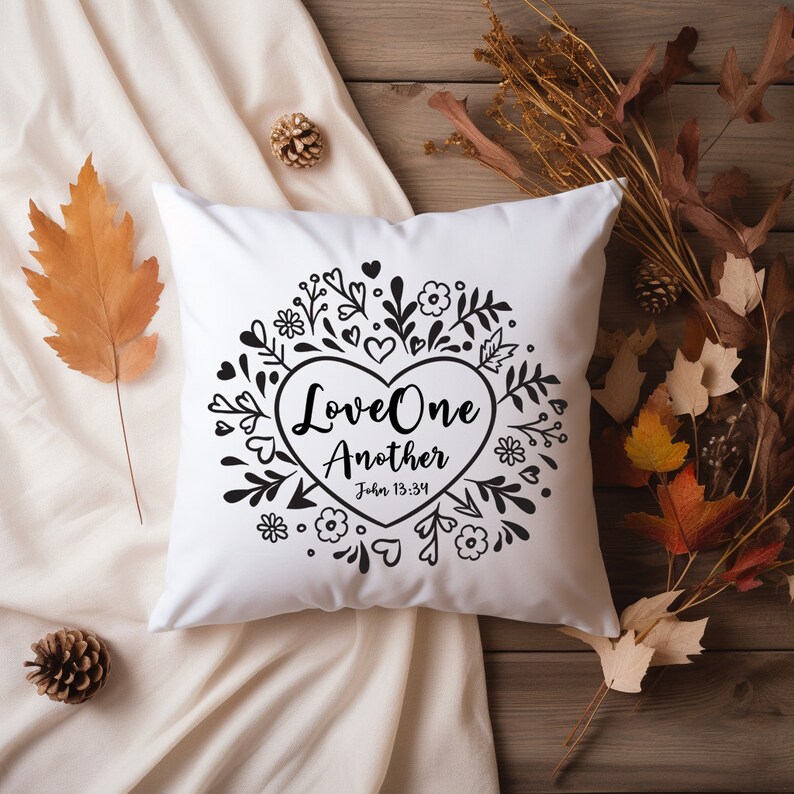 Love One Another, John 13:34, Bible Verse Vector Design. Beautiful ...