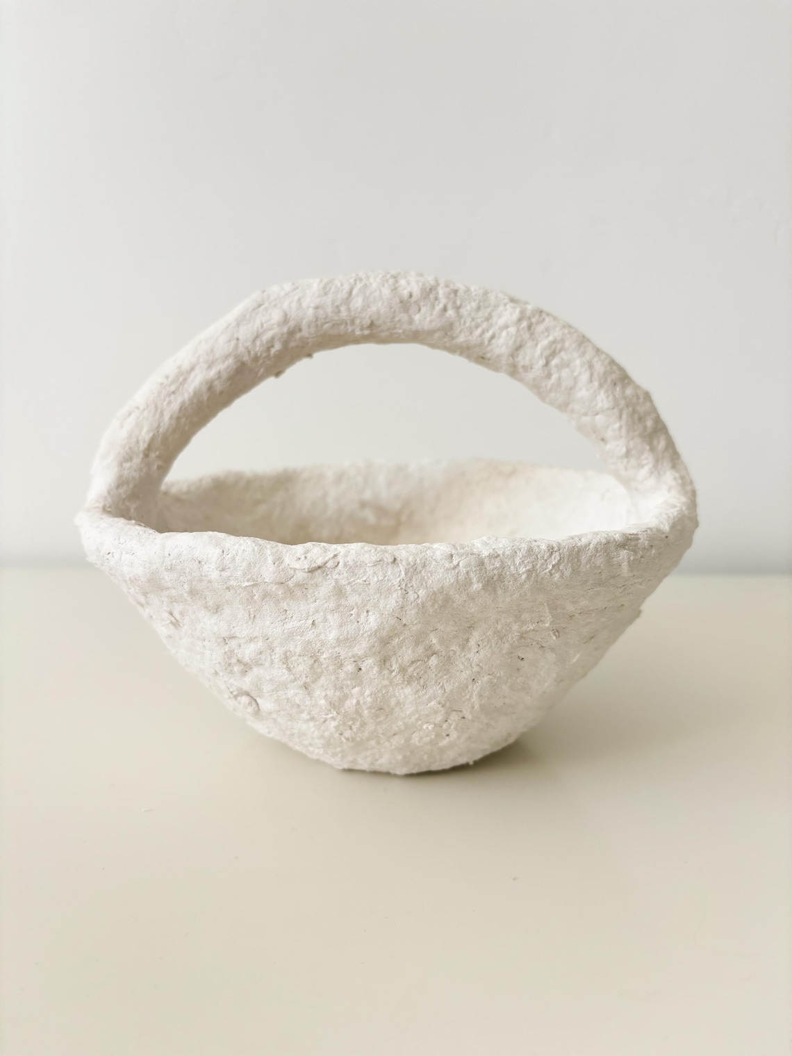 Paper-mache Bowl // Paper Mache Basket // Decorative Bowl // Neutral ...
