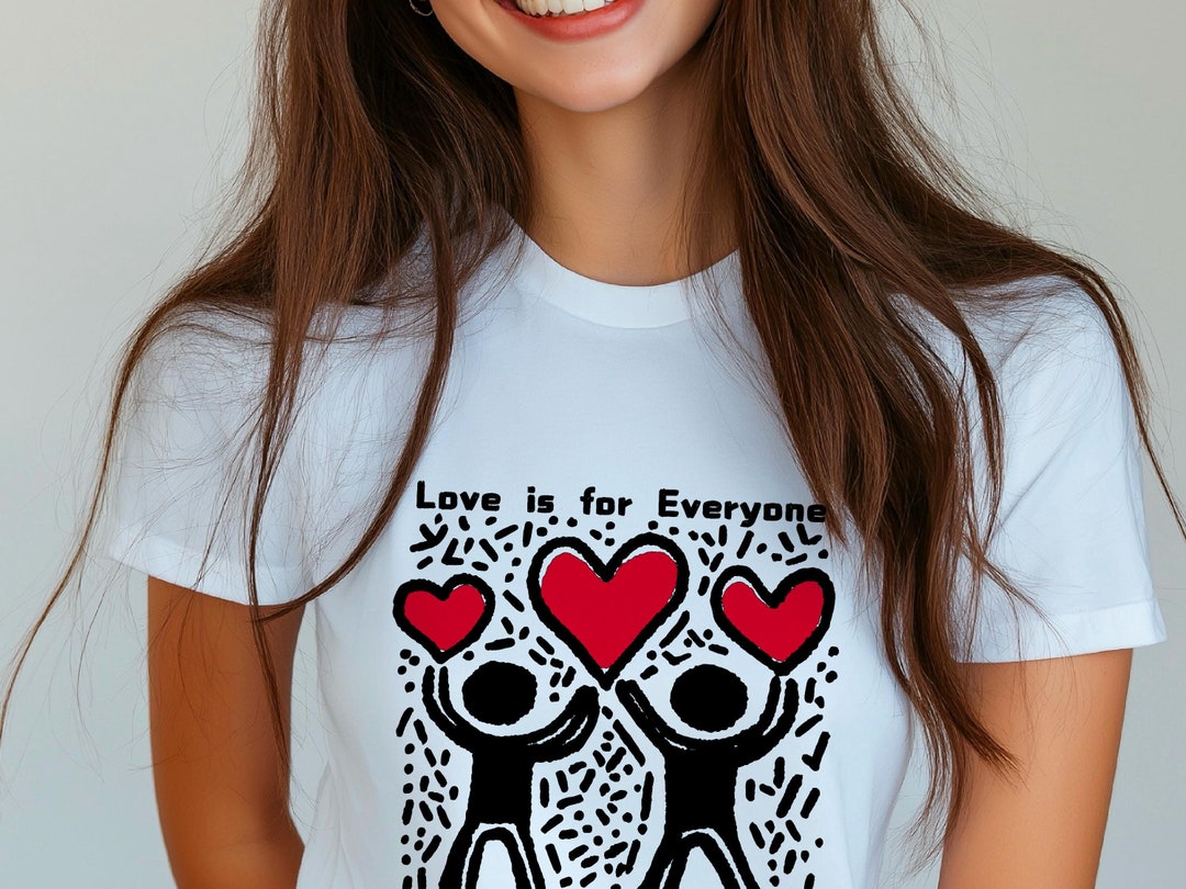 Keith Haring Inspired T-shirt - Love and Kiss Pop Art Tee, Perfect ...