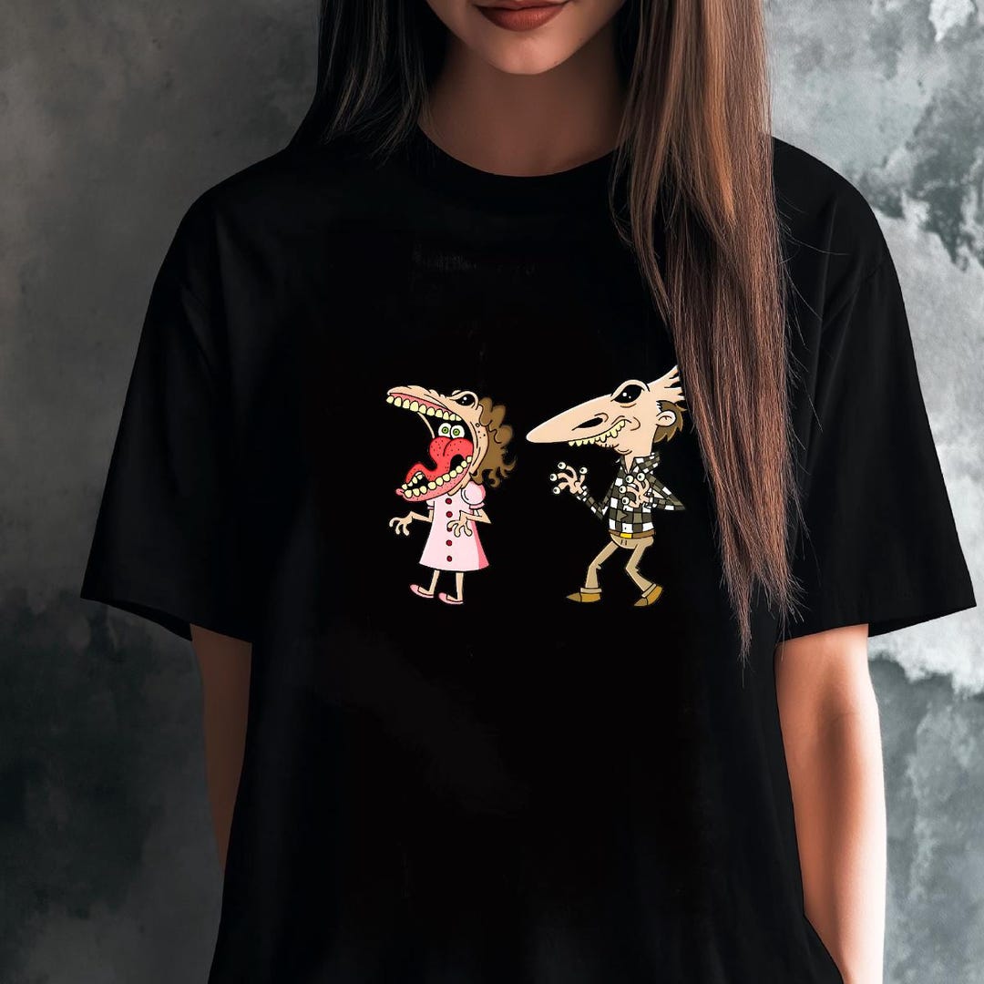 Beetlejuice Adam and Barbara Mask Graphic Organic Cotton T-shirt - Etsy