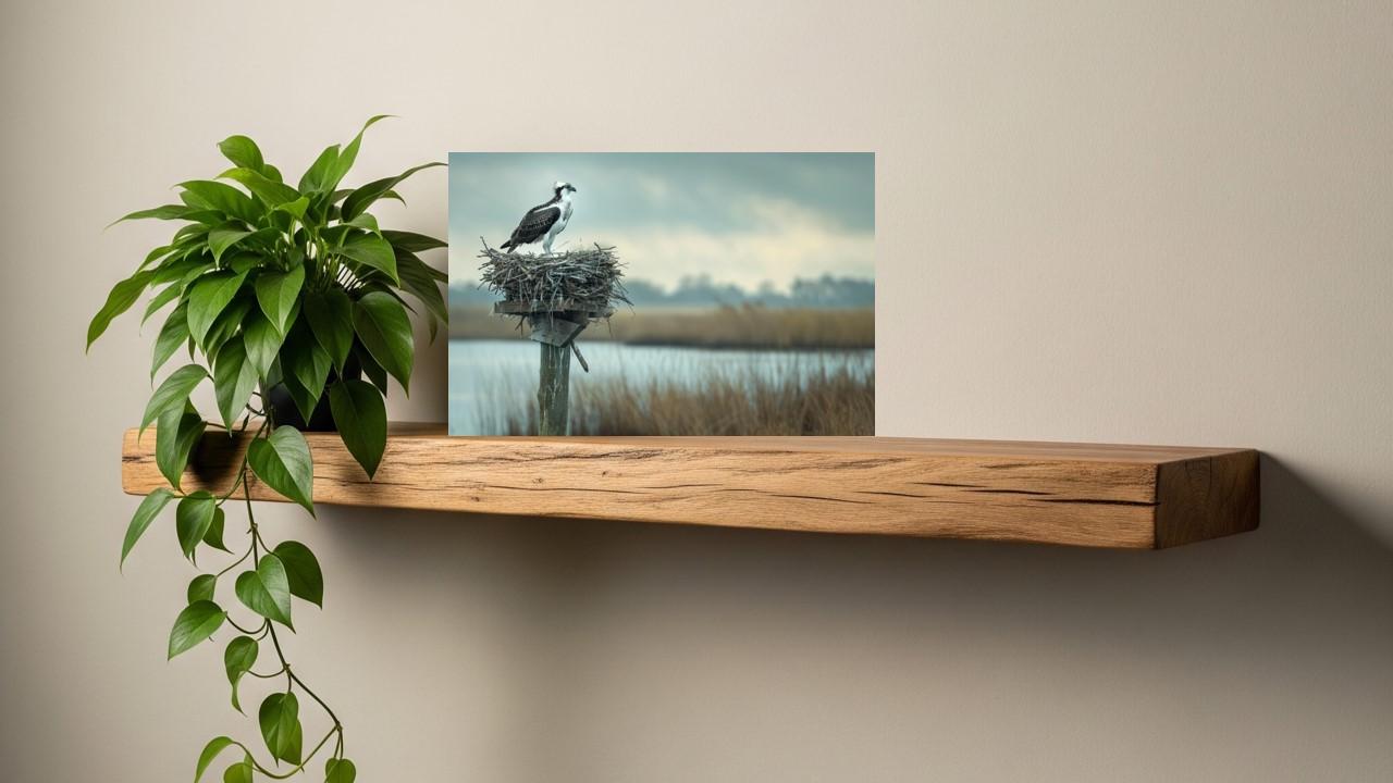 Osprey Photography Print: Bird of Prey on Nest, Coastal Wall Art - Etsy