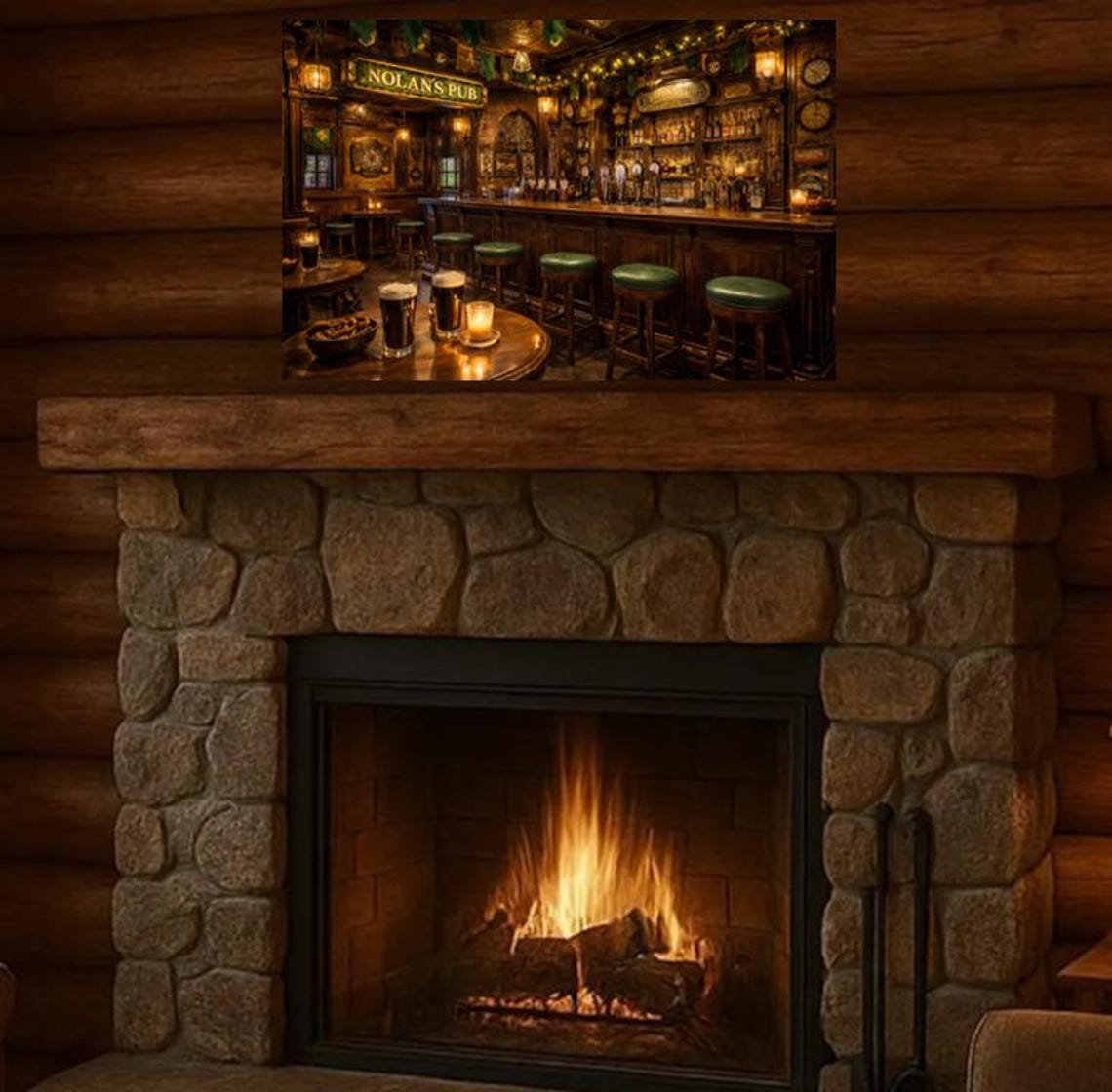 Personalized "your Name Here" Vintage Pub Canvas Print: Rustic Tavern ...