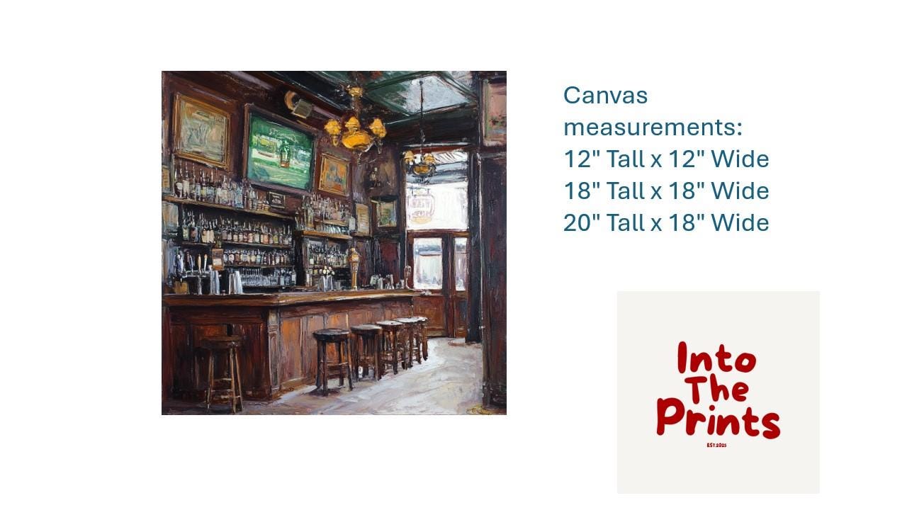 Vintage Irish Pub Print: Rustic Tavern Painting for Home Bar - Etsy