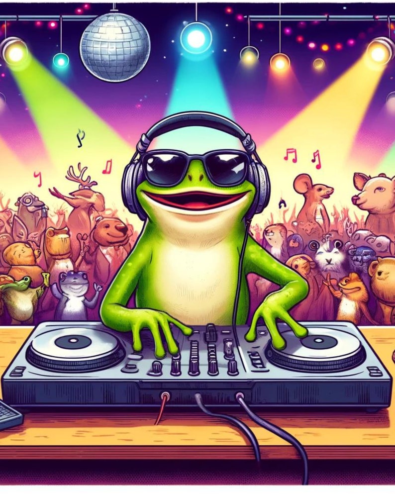 Frog Music DJ Fun - Etsy
