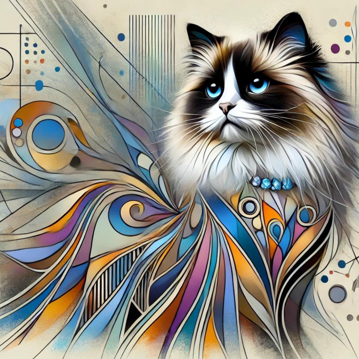 Ragdoll Cat / 3 Digital Download Images / Digital Art CAT / Instant ...