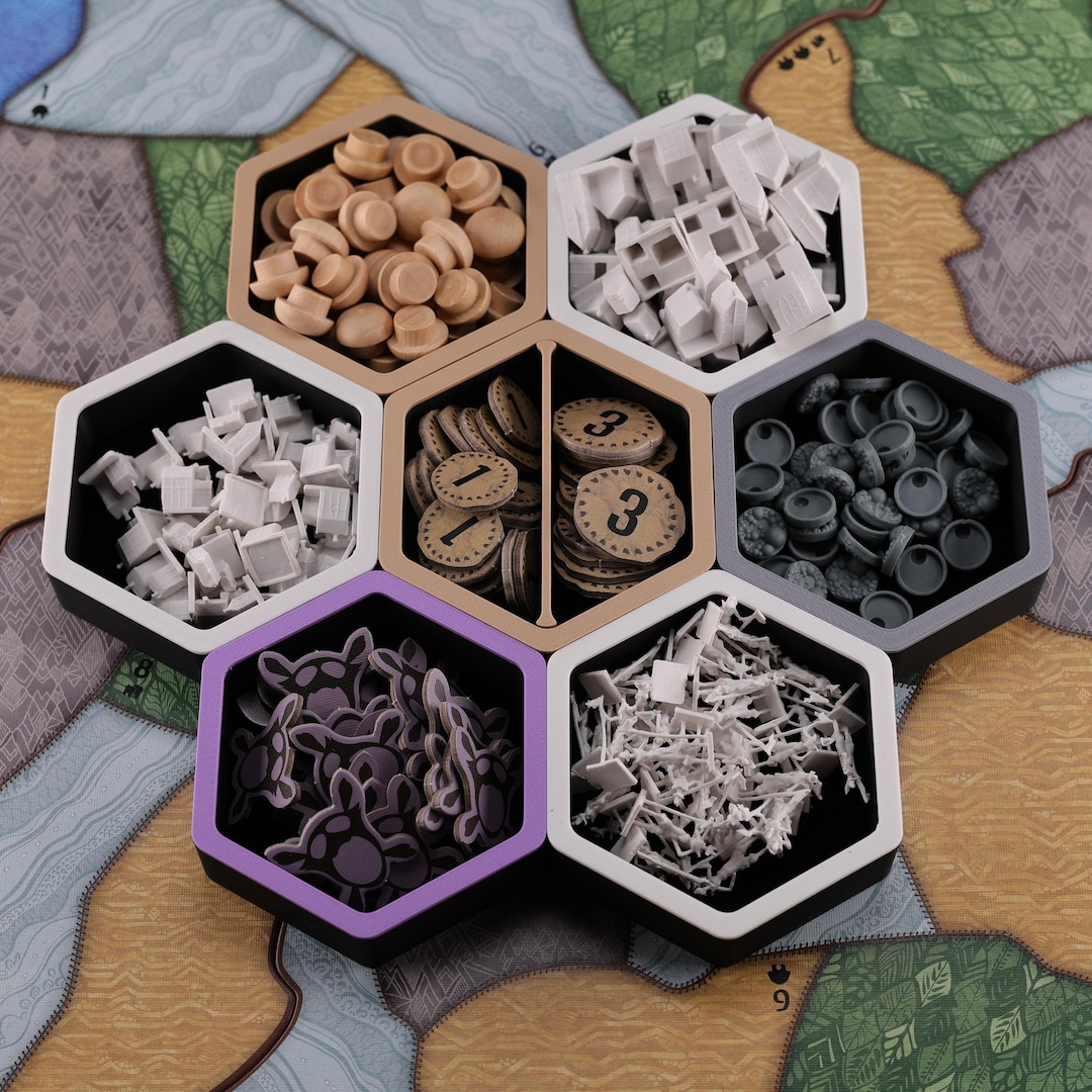 Spirit Island-compatible Hexagon Magnetic Board Game Token Trays - Etsy
