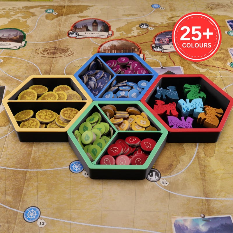 Board Game Token Hex Tray - Etsy UK