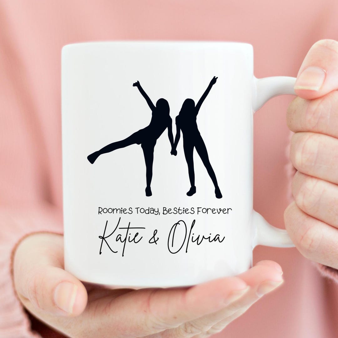 Personalized Roommate Bestie Mug, Custom Name Mug for College Roommate ...