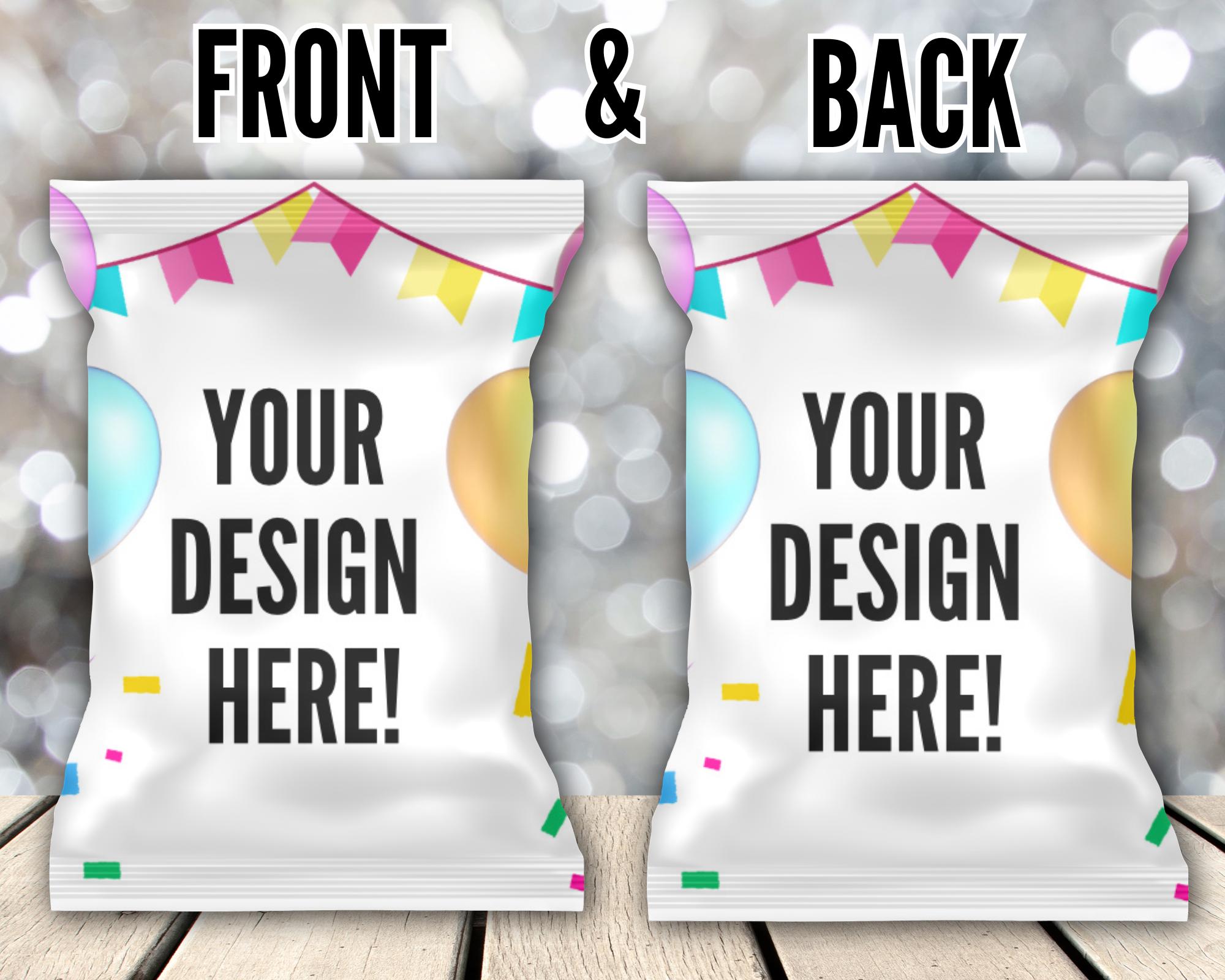 Printable Custom Digital Chip Bag Design - Choose Your Unique Theme ...