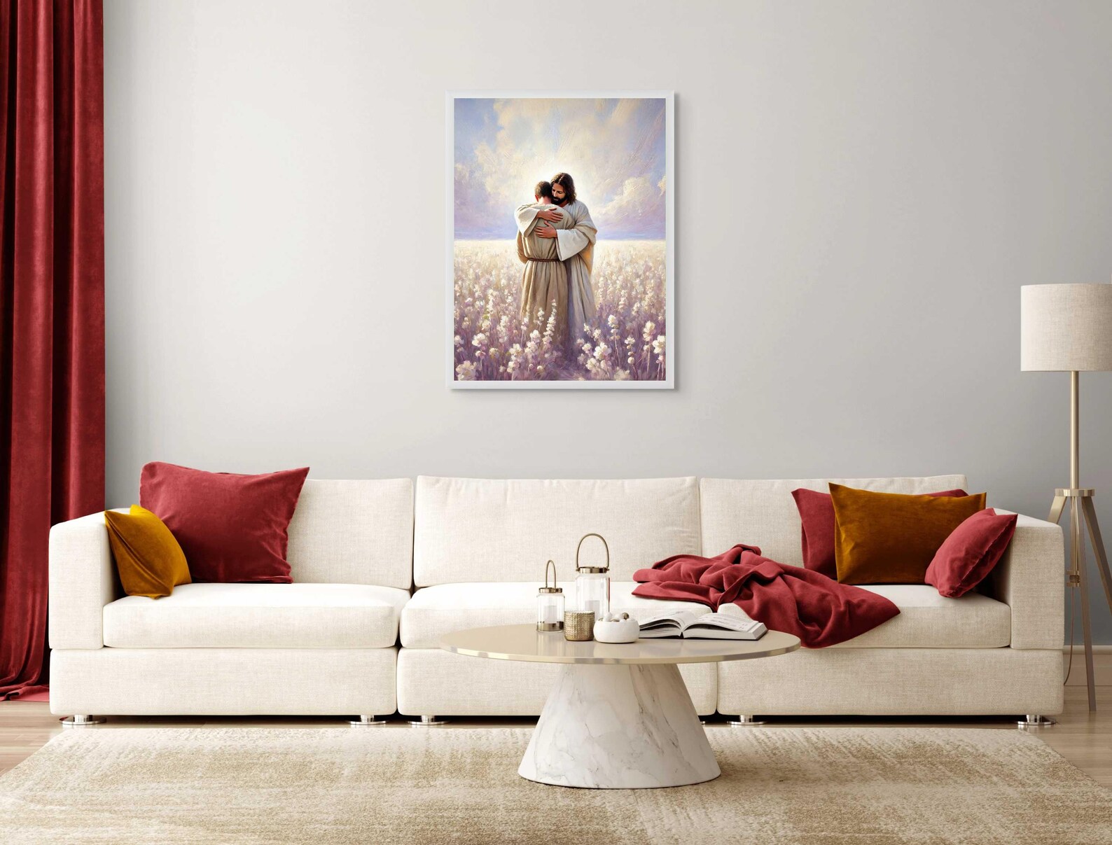 His Love, Christian Wall Art, Jesus Hugging Man, Jesus Prints ...