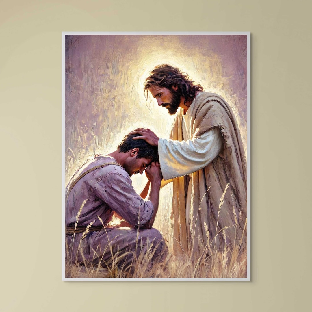 He Blesses You | Instant Download | Jesus and Man | Jesus Download ...