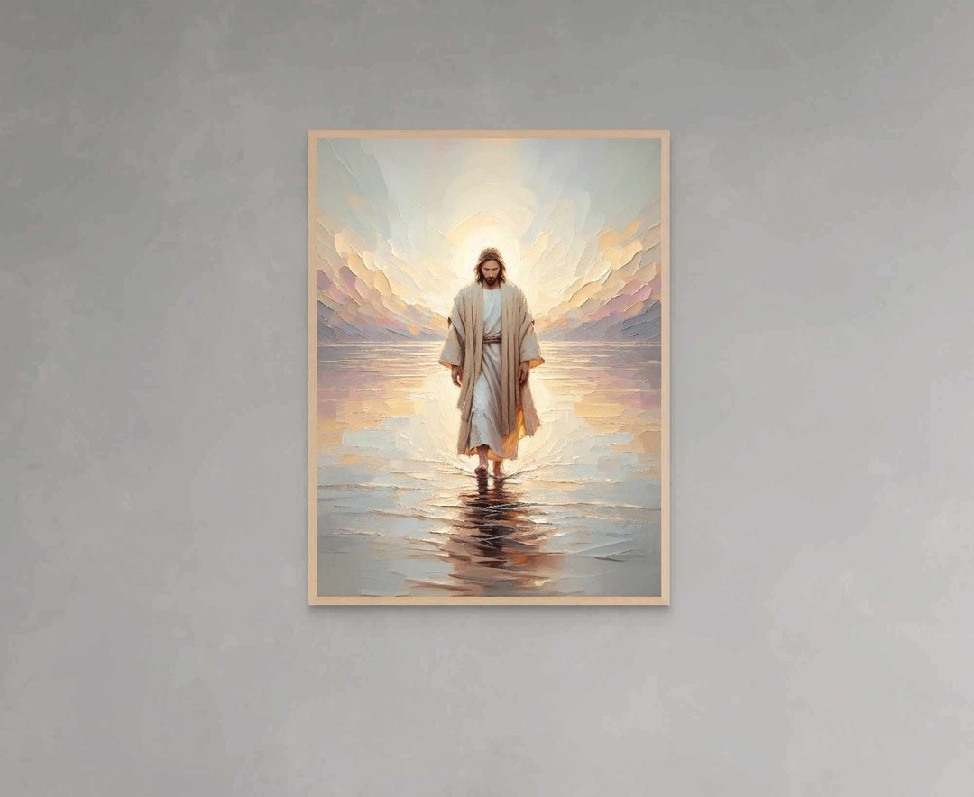 Walk of Christ, Christian Art, Jesus Walking on Water, Picture of ...