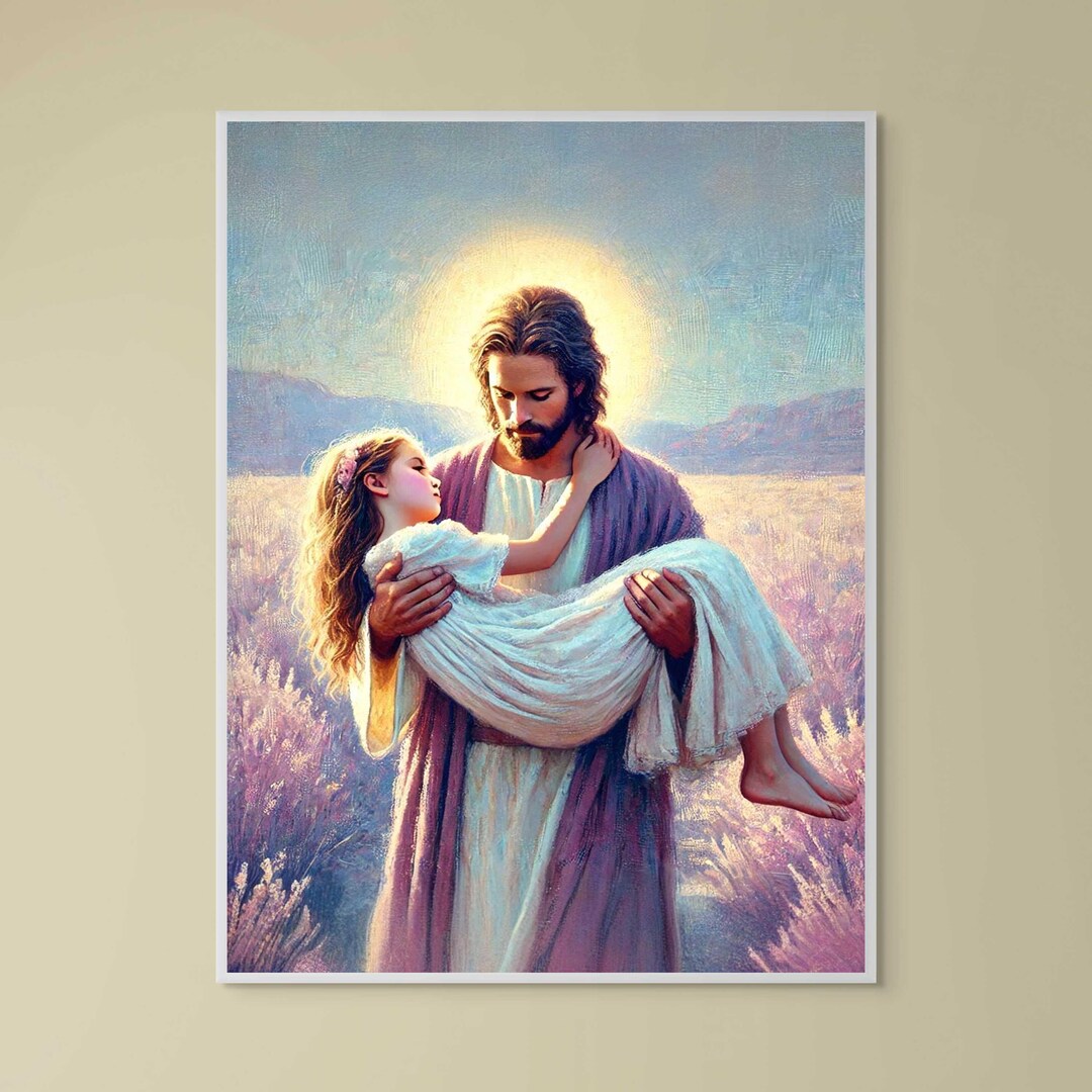 He Will Save Her | Christian Poster | Jesus and Girl | Christian ...
