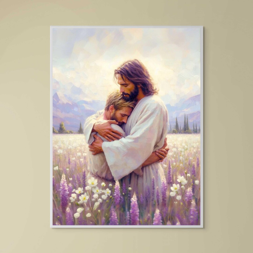 Jesus Knows Your Pain | Instant Download | Jesus and Man Art | Picture ...